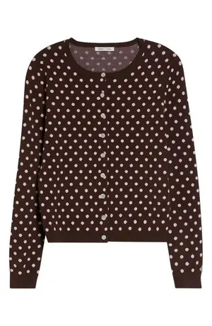 Sandy Liang Fable Polka Dot Cardigan