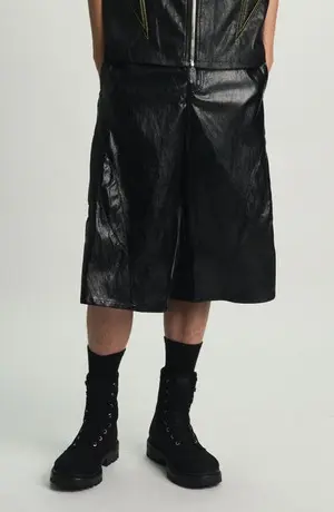 RtA Rami Biker Shorts With Graphic Detail - Black