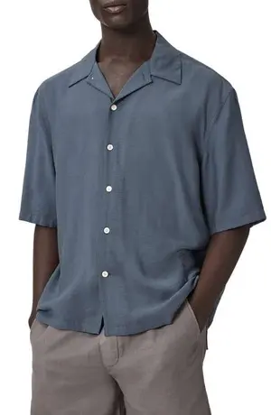 ALLSAINTS Purley Button-up Camp Shirt - Canis Grey