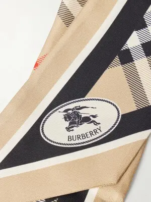 Burberry Checked Silk-twill Scarf