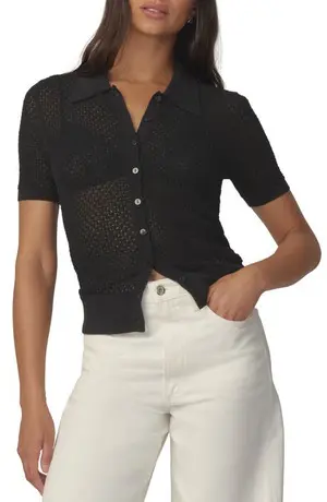 Joe's Jeans The Davey Open Stitch Short Sleeve Cardigan