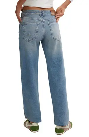 Free People We The Free Risk Taker Raw Hem Straight Leg Jeans