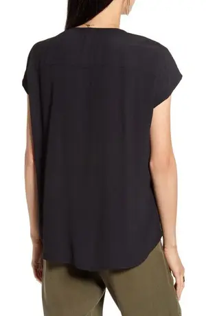 Treasure & Bond Print Button Front Top