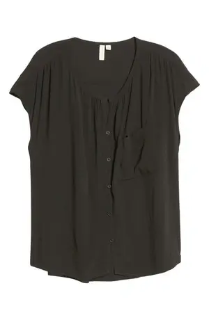 Treasure & Bond Print Button Front Top