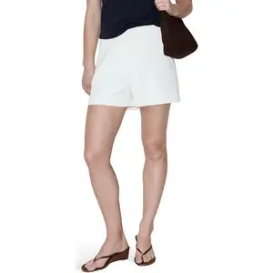 Mango Front Seam Shorts - Ecru