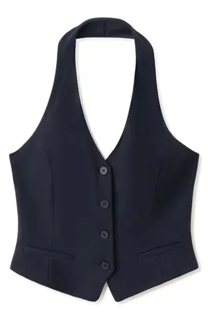 Mango Halter Vest - Navy