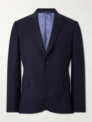 Paul Smith Loewe Logo Embroidered Cotton-blend Jacket - Blue