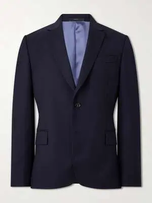 Paul Smith Loewe Logo Embroidered Cotton-blend Jacket - Navy