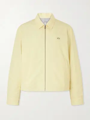 Paul Smith Loewe Logo Embroidered Cotton-blend Jacket - Yellow