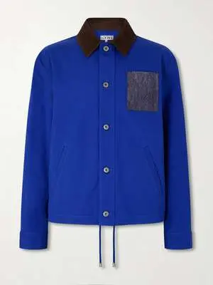 Loewe Suede-trimmed Cotton Jacket