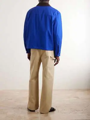 Loewe Suede-trimmed Cotton Jacket