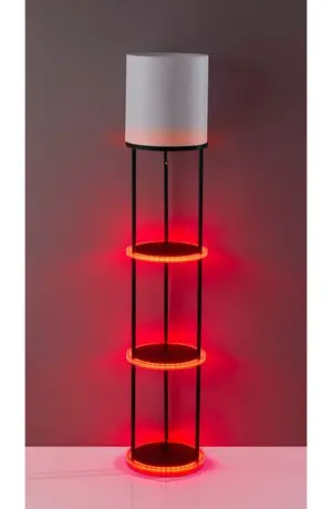ADESSO Keely Rgb Color Changing Shelf Floor Lamp