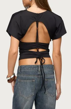 EDIKTED Salie Back Cutout Crop Top