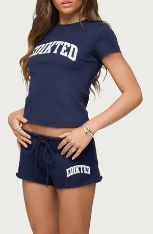 EDIKTED Sporty Babe Crop T-shirt