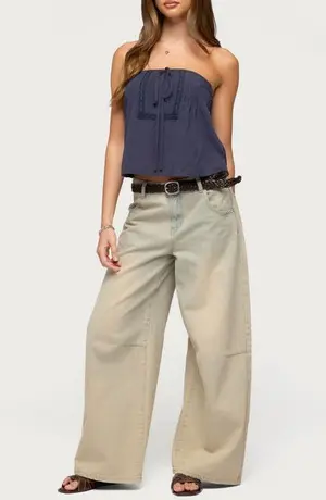 EDIKTED Joycee Strapless Top