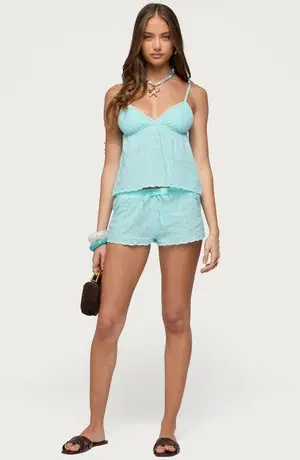 EDIKTED Talula Eyelet Babydoll Camisole