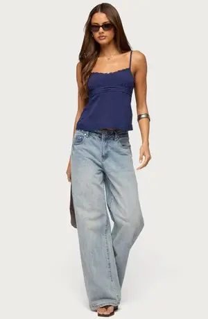 EDIKTED Michal Eyelet Camisole