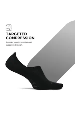 FEETURES Elite Light Cushion Invisible Socks With Targeted Compression And Anti-slip Technology - Graphite