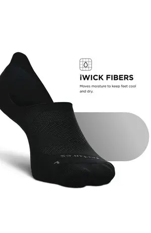 FEETURES Elite Light Cushion Invisible Socks With Targeted Compression And Anti-slip Technology - Graphite