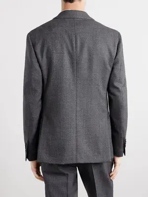 LARDINI Double-breasted Wool Suit Jacket
