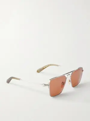 JACQUES MARIE MAGE Nick Fouquet Nellcôte Square Frame Metal Sunglasses - Silver
