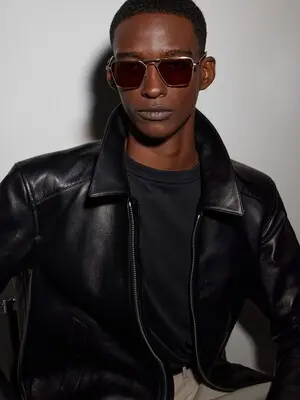 JACQUES MARIE MAGE Nick Fouquet Nellcôte Square Frame Metal Sunglasses - Silver