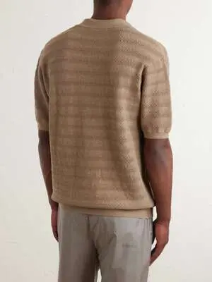 Frescobol Carioca Rino Open-knit Cotton Polo Shirt