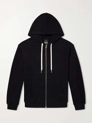FRIZMWORKS Waffle-knit Cotton Zip-up Hoodie