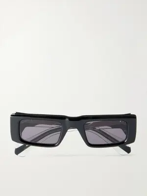 JACQUES MARIE MAGE Rimbaud Square-frame Acetate Sunglasses - Black