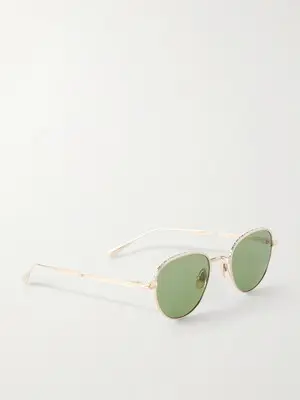 Garrett Leight Wells J Round-frame Titanium Sunglasses