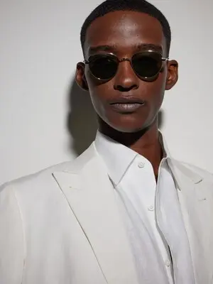 Garrett Leight Wells J Round-frame Titanium Sunglasses