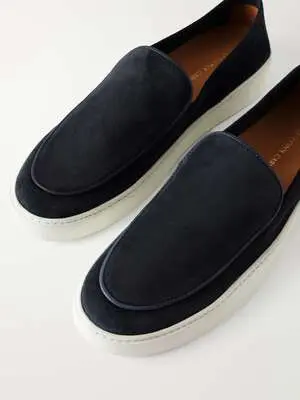 Frescobol Carioca Vela Suede Loafers - Navy