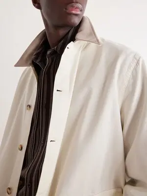 FRAME Suede-trimmed Cotton-blend Jacket