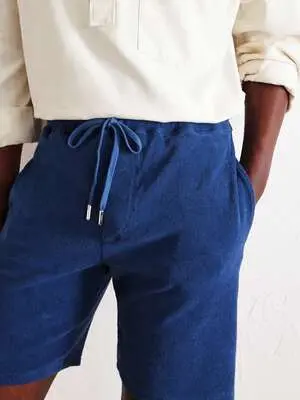 Fedeli Slim-fit Cotton-terry Drawstring Shorts