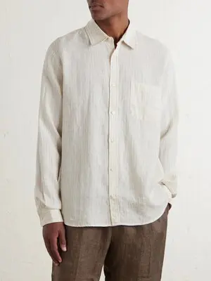 Frescobol Carioca Telles Striped Linen Shirt