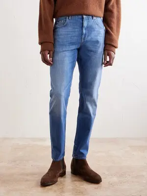 Eleventy Slim-fit Washed Denim Jeans