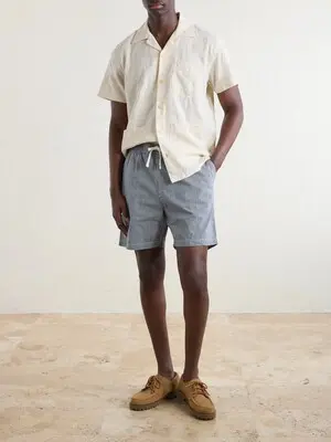 DRAKE'S Camp-collar Linen Shirt