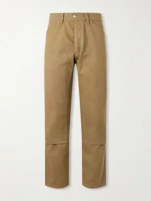 DRAKE'S Carpenter Straight-leg Cotton Cargo Trousers - Brown