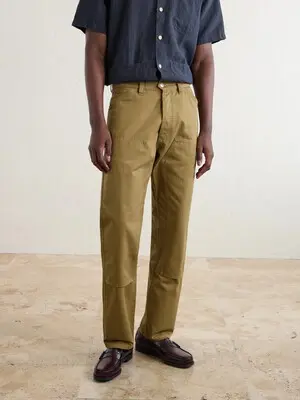 DRAKE'S Carpenter Straight-leg Cotton Cargo Trousers