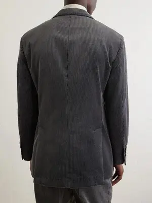 Brunello Cucinelli Slim-fit Double-breasted Cotton-corduroy Suit Jacket