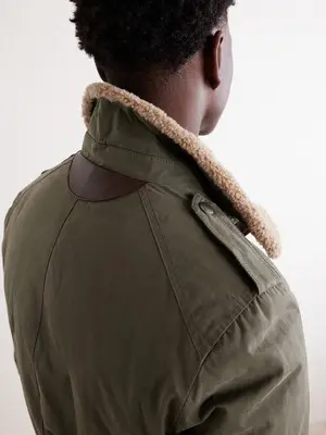 Brunello Cucinelli Shearling-trimmed Padded Canvas Utility Jacket