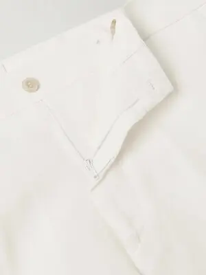 Anderson & Sheppard Straight-leg Garment-dyed Linen Shorts