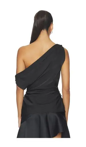 Lioness Sweetheart Draped One-shoulder Top