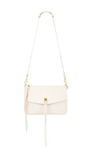 Rebecca Minkoff Darren Top Zip Shoulder Bag In Ivory