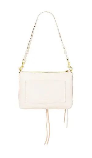 Rebecca Minkoff Darren Top Zip Shoulder Bag In Ivory
