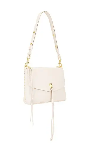 Rebecca Minkoff Darren Top Zip Shoulder Bag In Ivory