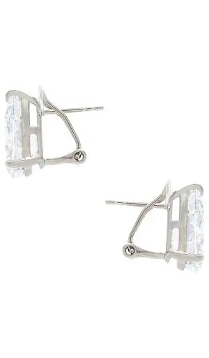ADINA EDEN Cz Fancy Pear Stud Earring In Metallic