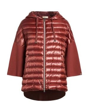 Herno Hooded Down Jacket With Zipper Fastening - Rust