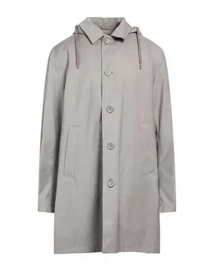 Herno Man Overcoat & Trench Coat Navy Size 40 Virgin Wool Grey