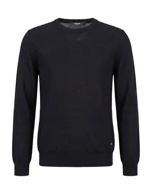 TAKESHY KUROSAWA Midnight Merino Wool & Acrylic Crewneck Sweater - Black